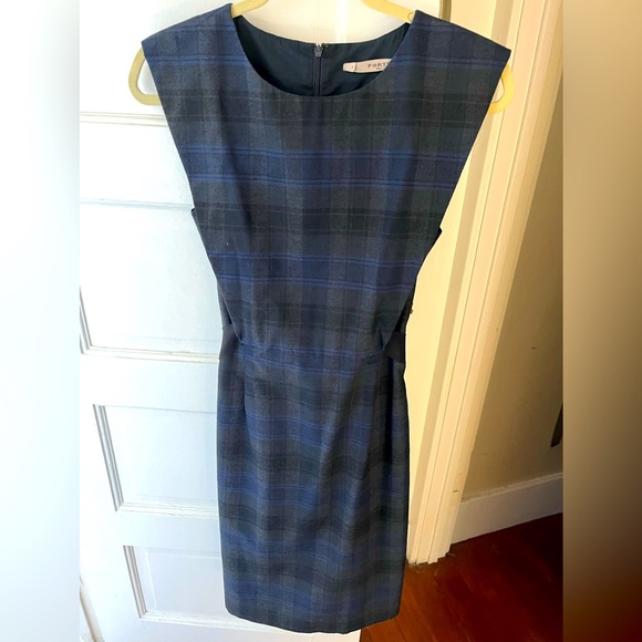 Ports 1961 | Dresses | Ports 961 Wool Bluegrey Plaid Dress Size 2 ...